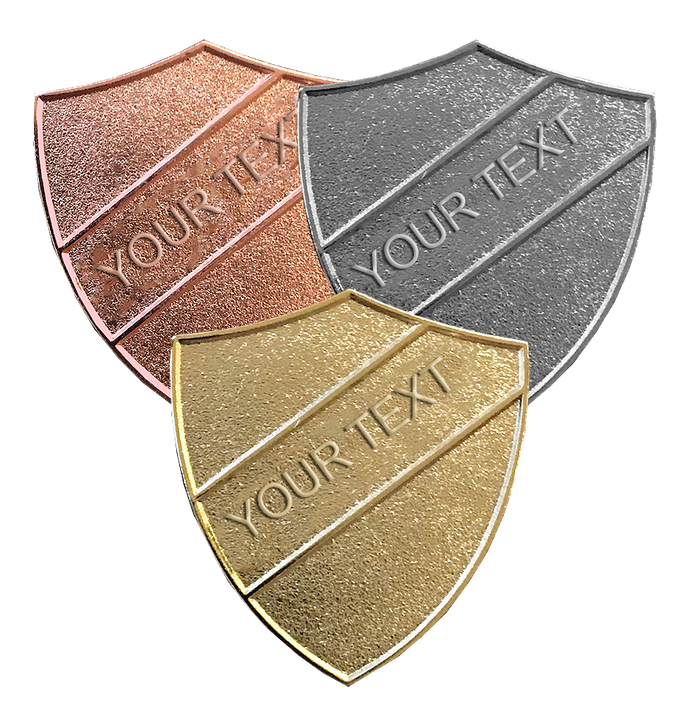 Create your own Embossed Shield Badges