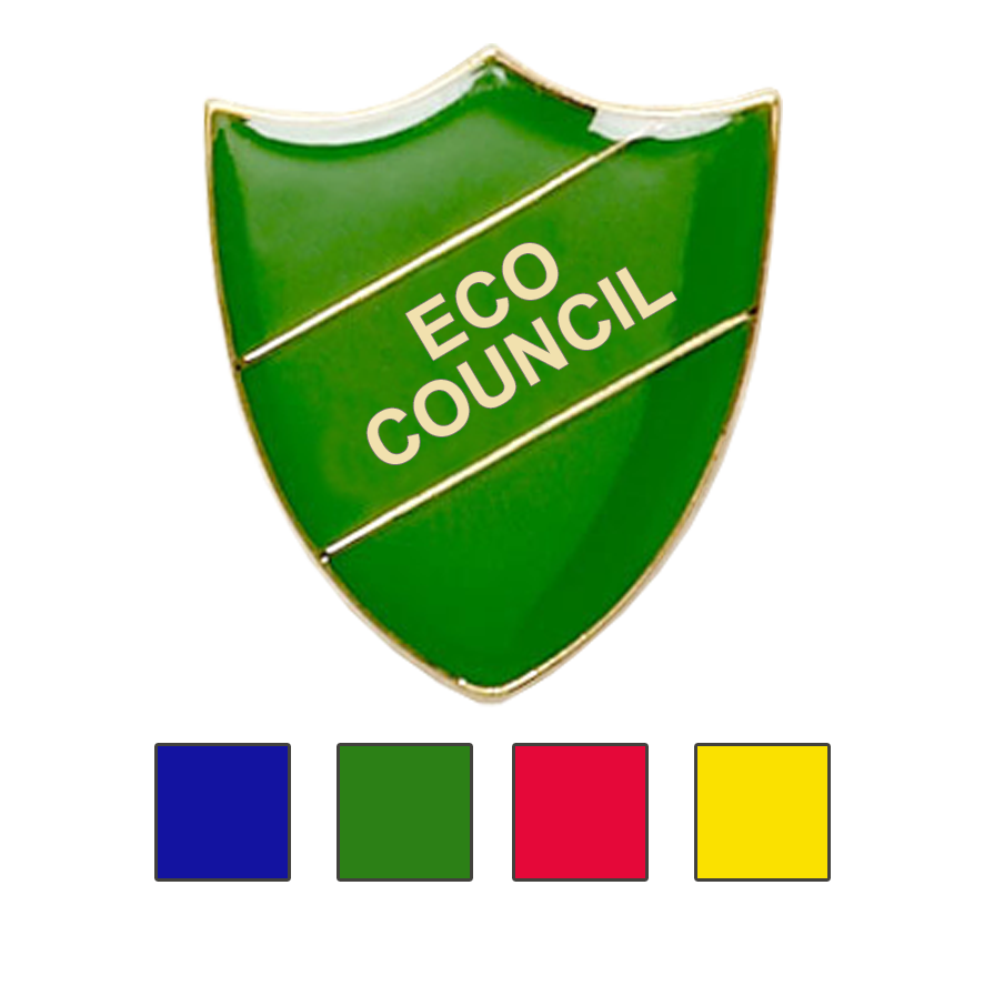 Eco Council School Badges Shield Shape