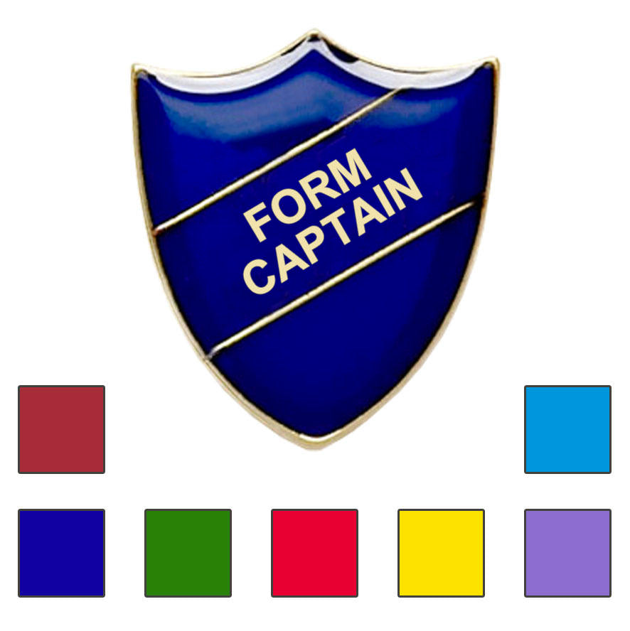 FORM CAPTAIN SCHOOL BADGES SHIELD SHAPE