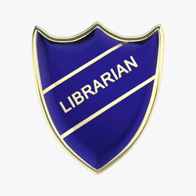 Librarian School Badges Shield Shape