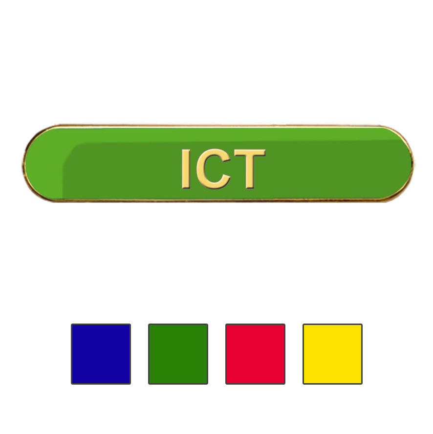 ICT SCHOOL BAR BADGE (PACK OF 5)