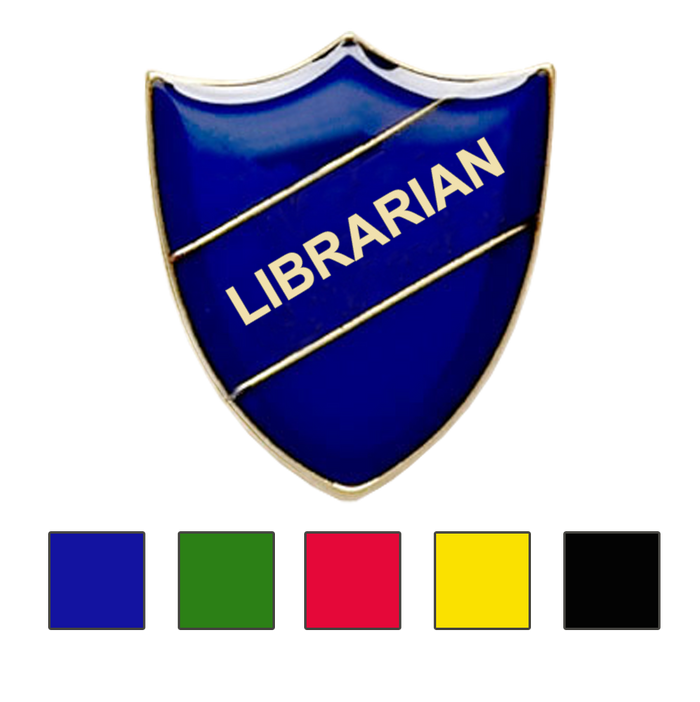 Librarian School Badges Shield Shape