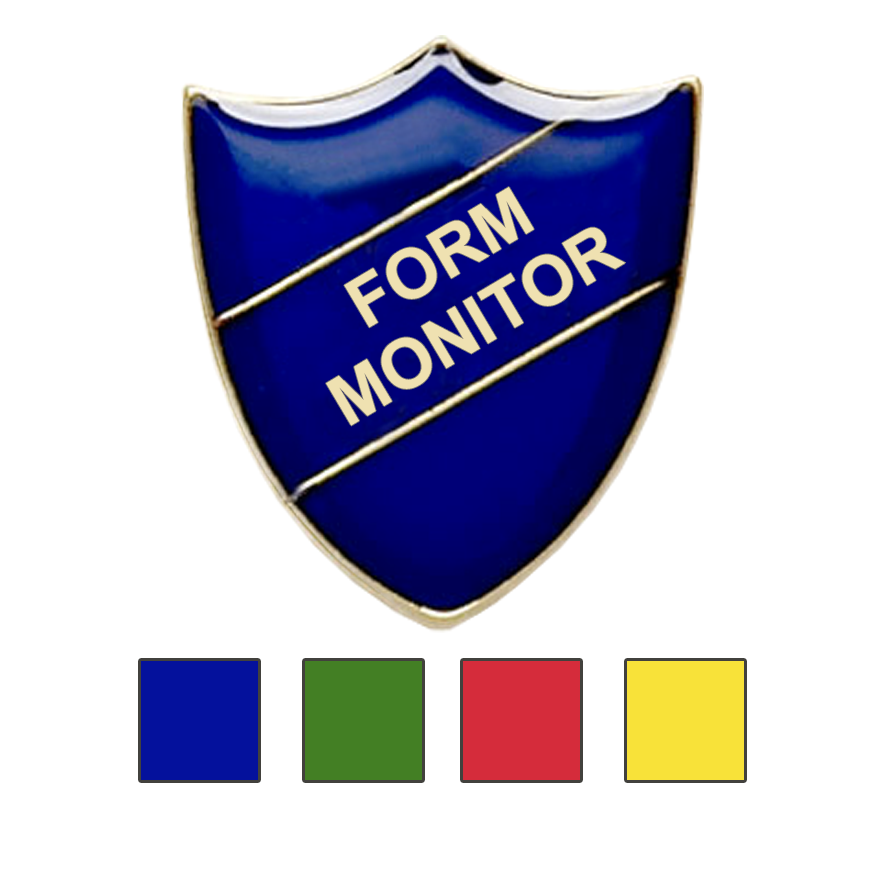 FORM MONITOR BADGES SHIELD SHAPE