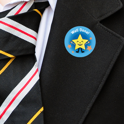 A vibrant 'Well Done' sticker, perfect for celebrating and ...