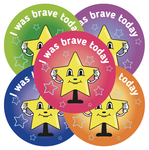 Courageous sticker saying 'I was brave today'—perfect for celebrating ...