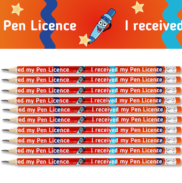 I received my Pen Licence (pack of 10 pencils)